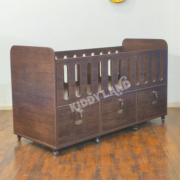 Light Wood Newborn Baby Cot - Kids Furniture